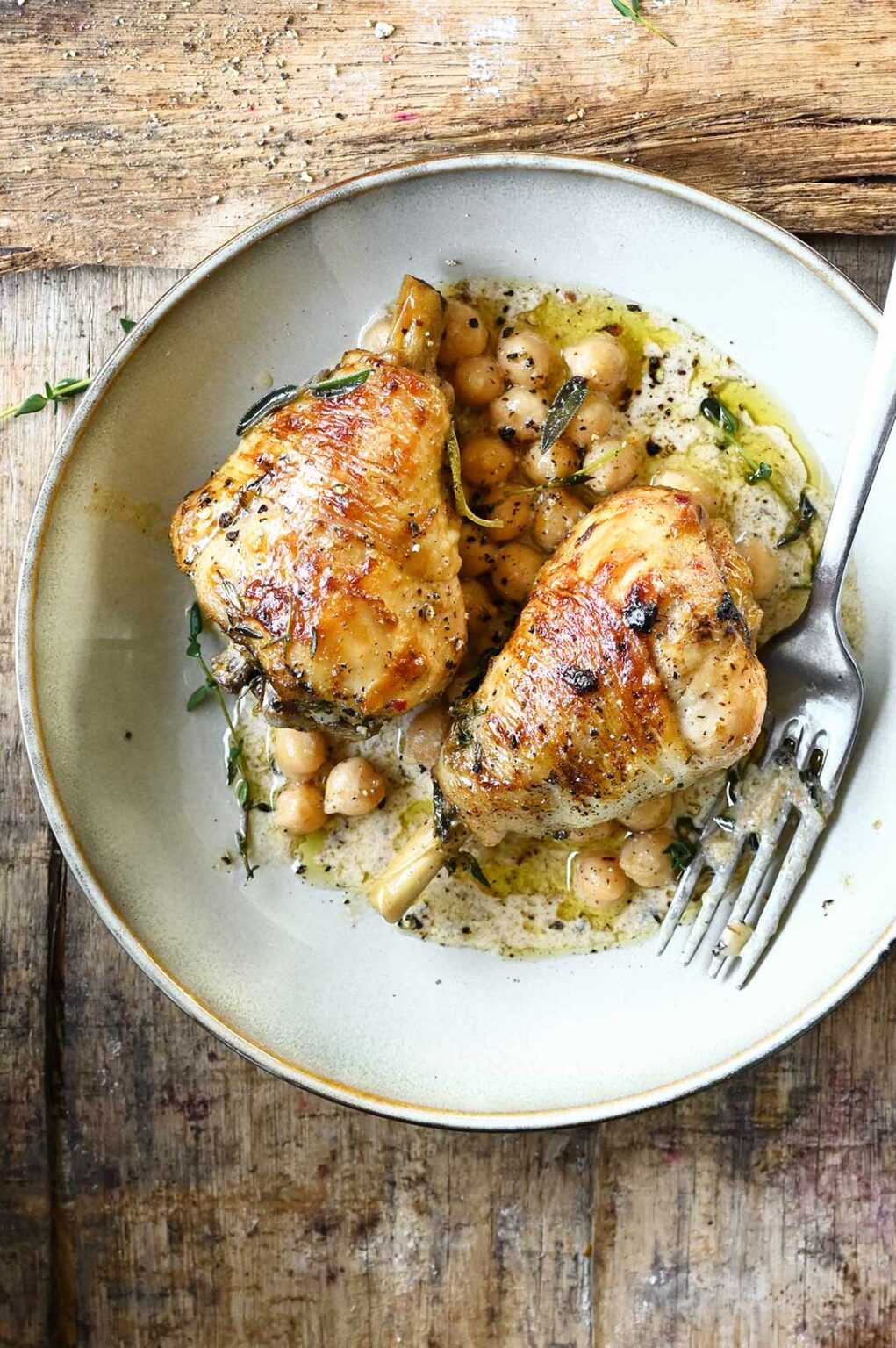 Creamy Garlic Butter Chicken - Serving Dumplings