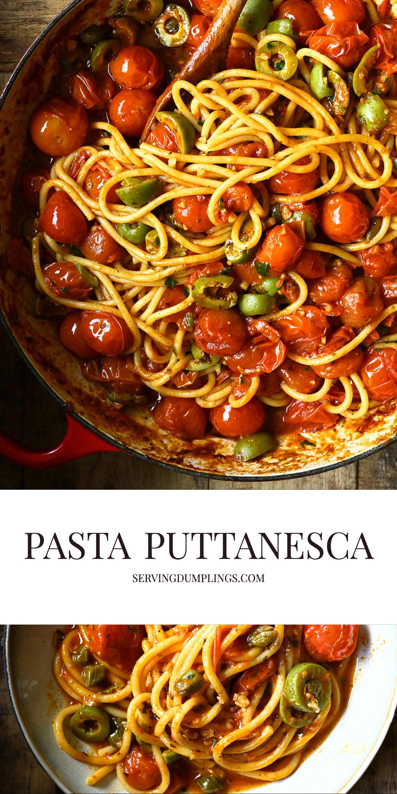 Pasta Puttanesca - Serving Dumplings