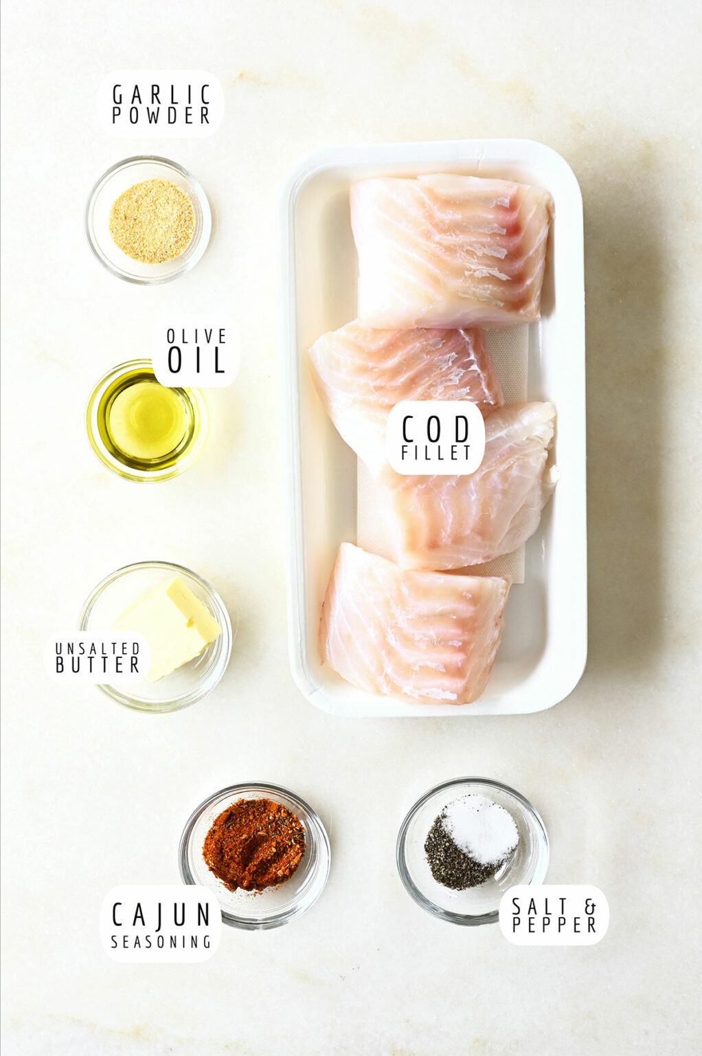 Cajun Garlic Butter Cod - Serving Dumplings