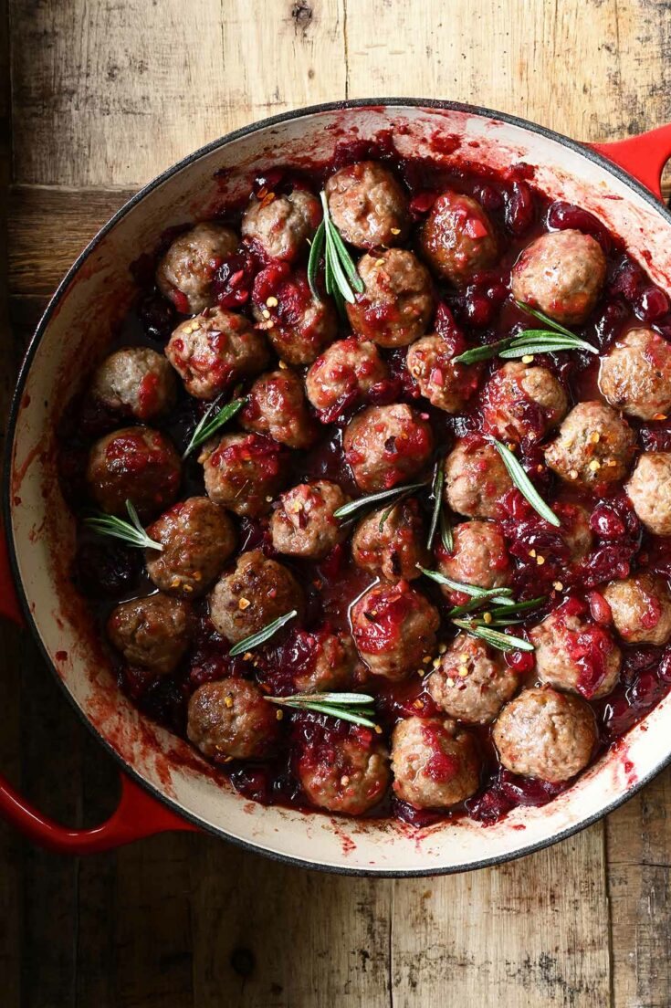 Christmas Meatballs - Serving Dumplings
