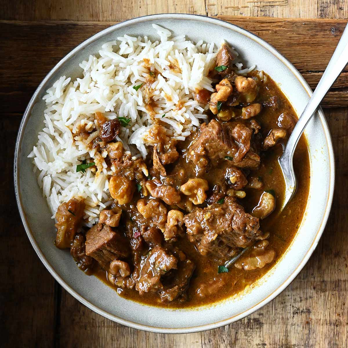Spicy Beef Stew - Serving Dumplings