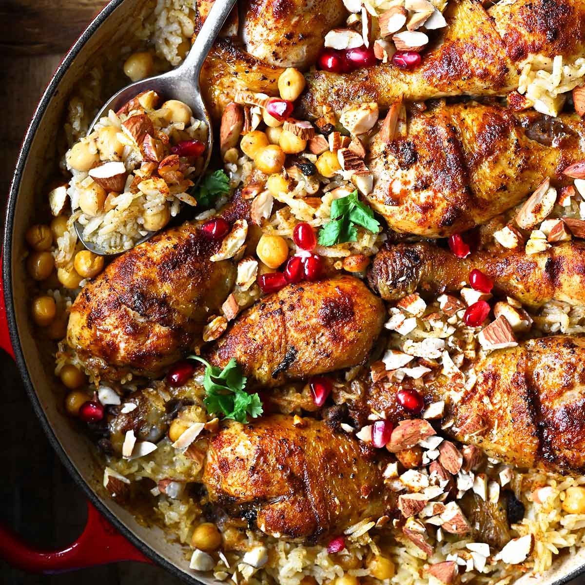 Persian Style Chicken with Rice - Serving Dumplings