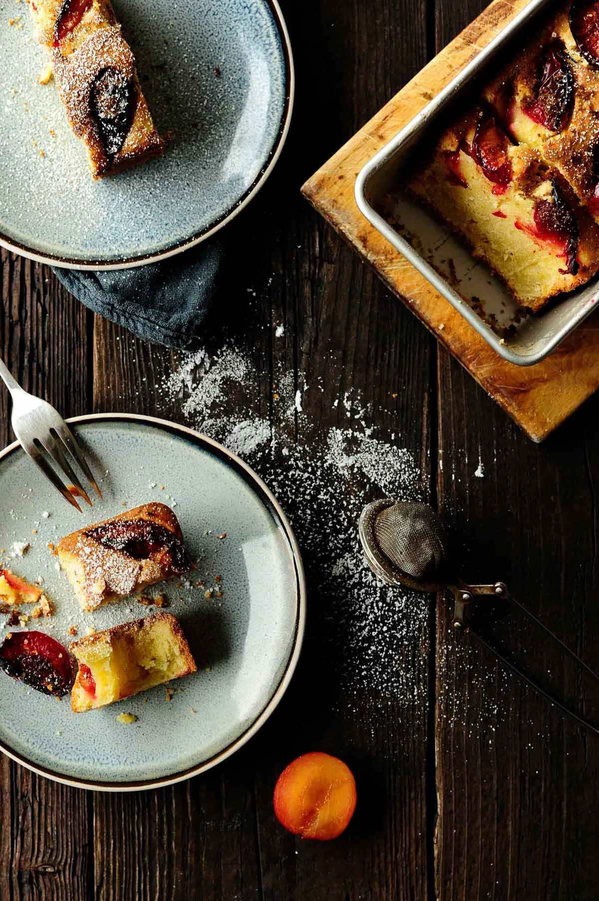 Easy Plum Cake - Serving Dumplings