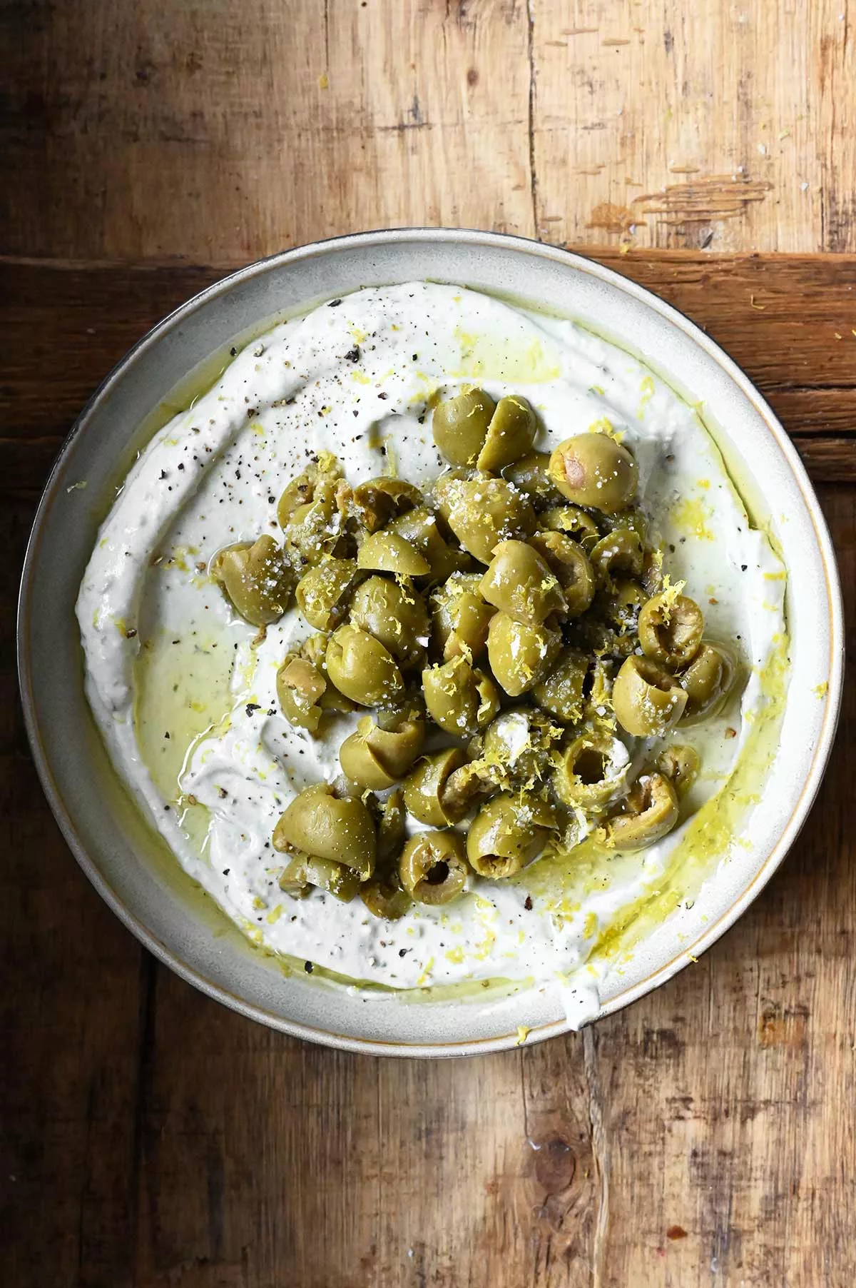 Dirty Martini Dip - Serving Dumplings