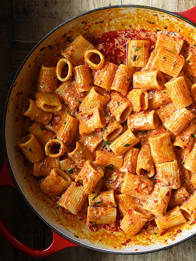 Creamy 'Nduja Pasta - Serving Dumplings