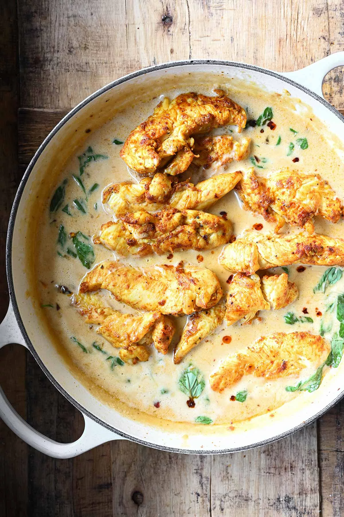 Coconut Basil Chicken - Serving Dumplings
